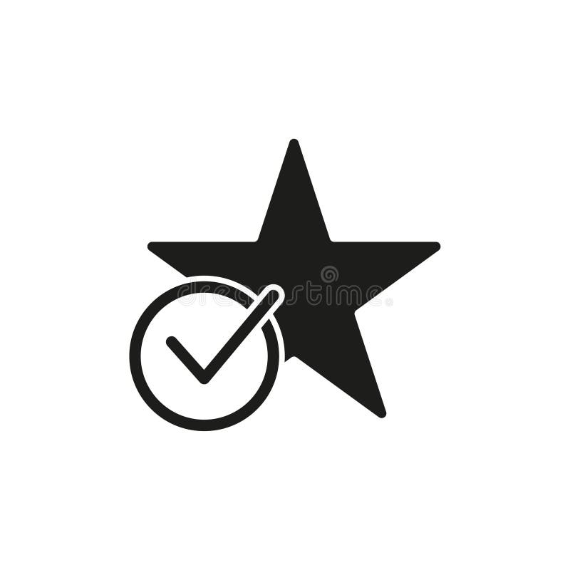 Star Favorite Icon. Check Mark on Star Icon. Vector Illustration. EPS ...