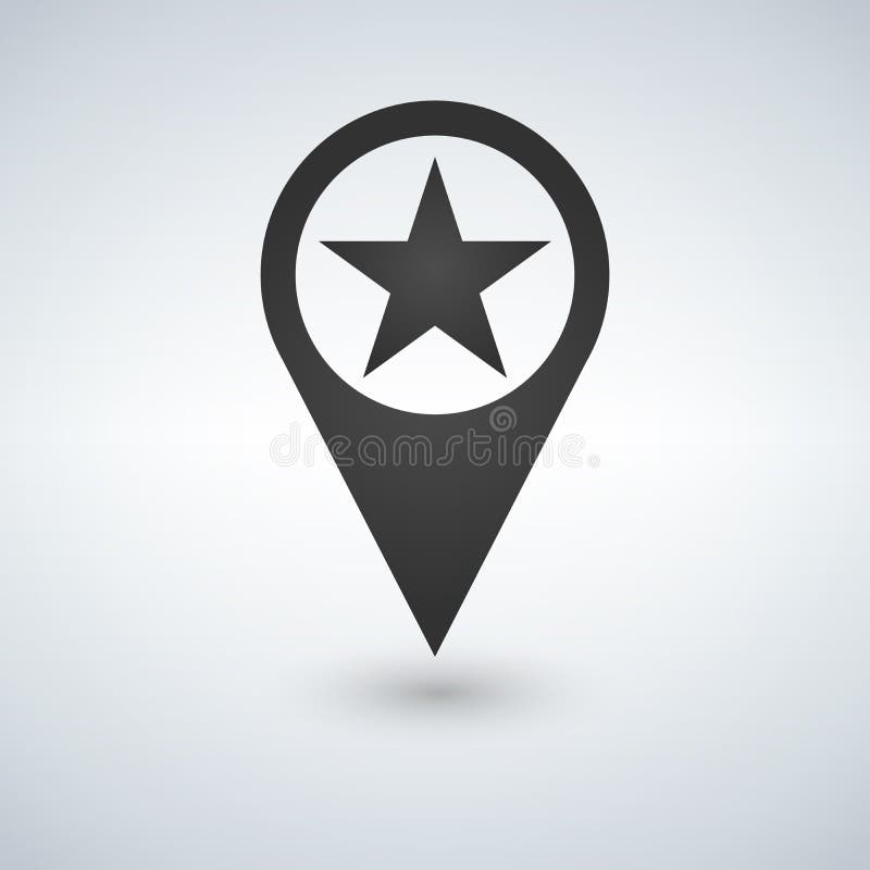 Star Favorite Pin Map Icon. Map Pointer. Map Markers. Vector ...