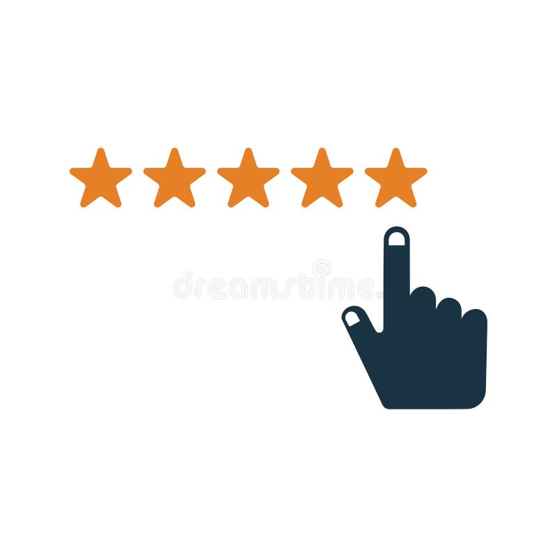 5 Star Feedback Icon. Outline Symbol Stock Illustration - Illustration ...