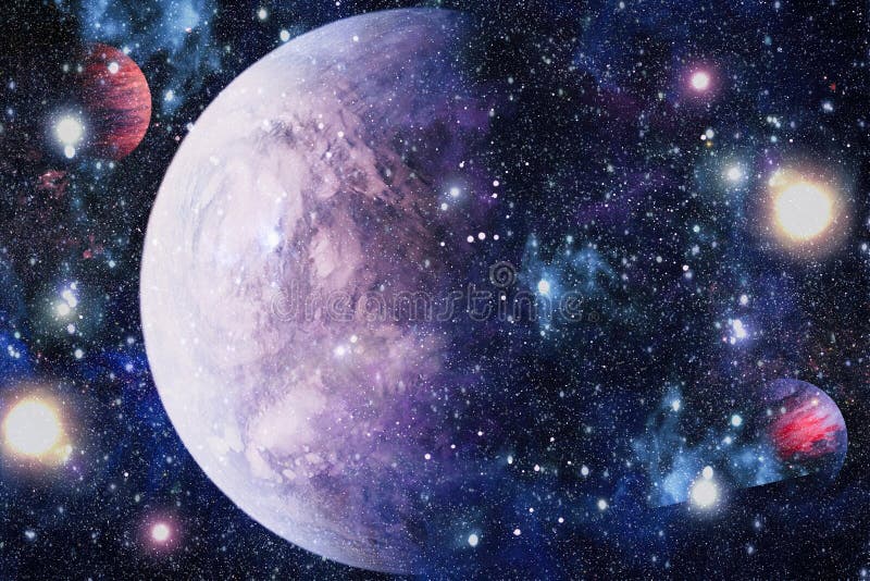 Star Field in Deep Space Many Light Years Far from the Earth. Elements ...