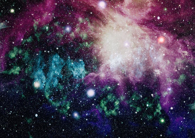 Star Field in Deep Space Many Light Years Far from the Earth. Elements ...