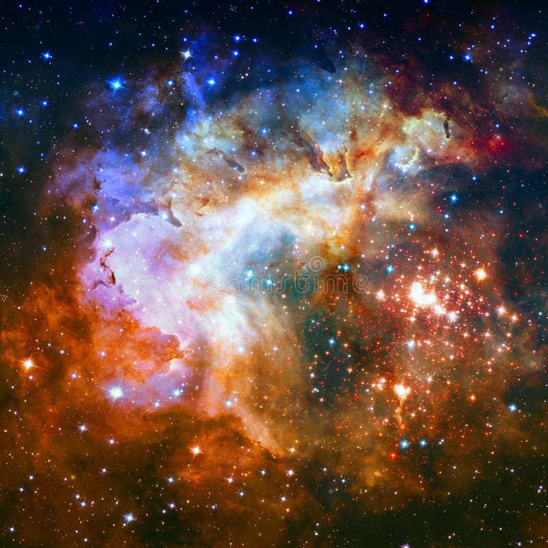 Star Field and Nebula in Deep Space Stock Photo - Image of astronomy ...