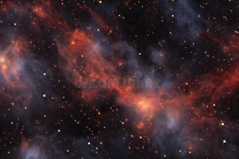 Star Field in Space a Nebulae and a Gas Congestion Stock Illustration ...