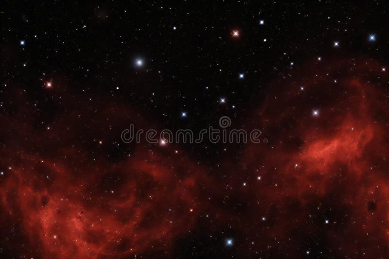 Star Field in Space a Nebulae and a Gas Congestion Stock Illustration ...