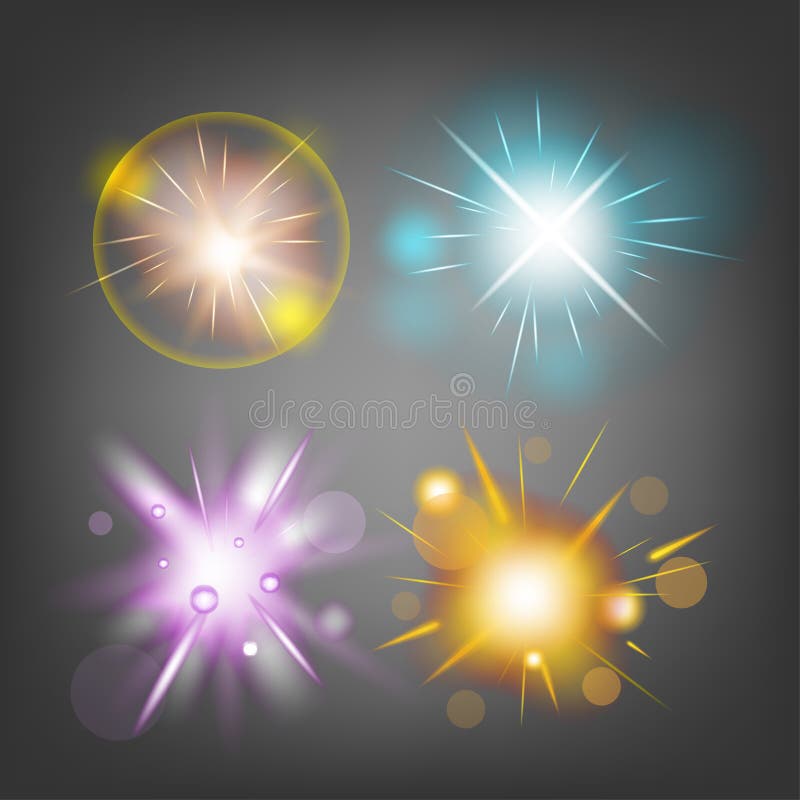 Star Fire Bomb Sparks Light Vector Stock Illustration - Illustration of ...