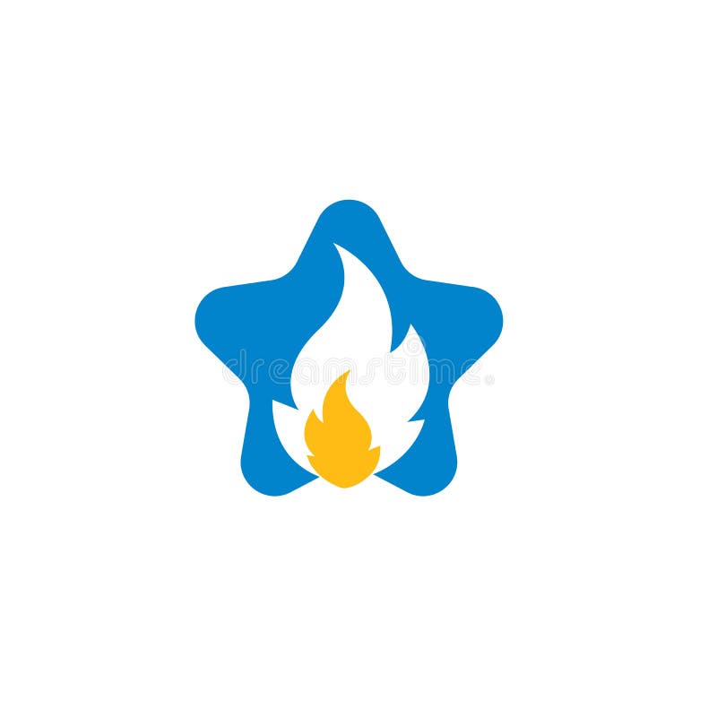 Star with Fire Vector Icon Illustration Design Stock Vector ...