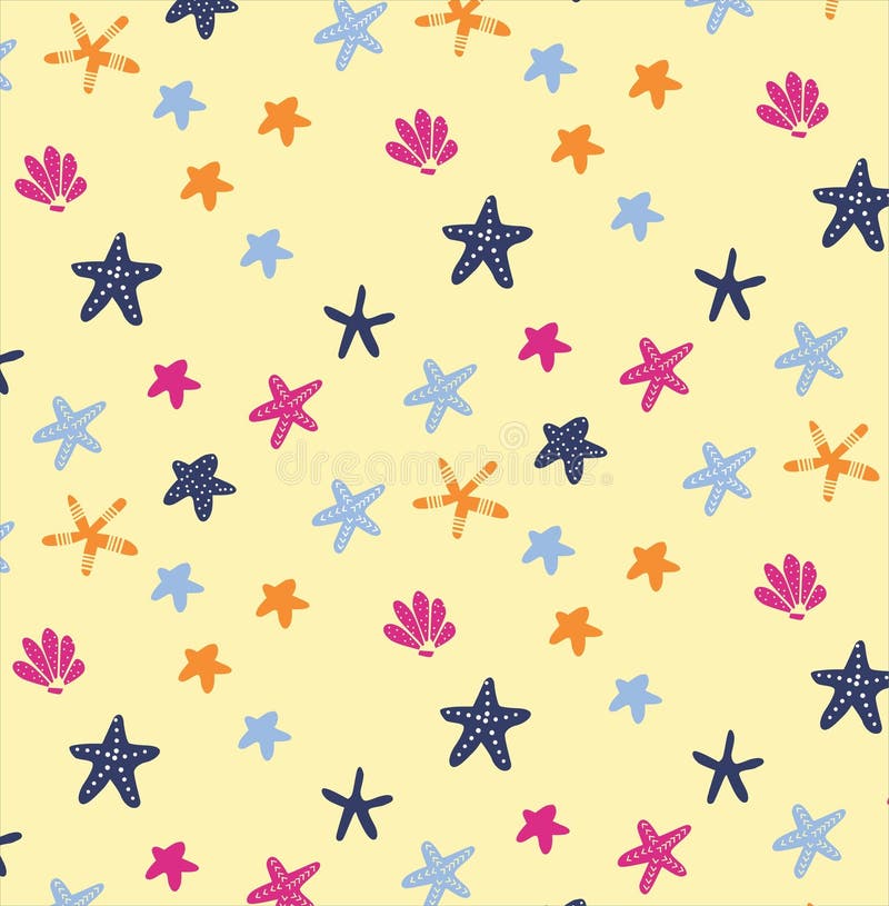 Star Fish All Over Print Vector Stock Vector - Illustration of summer ...