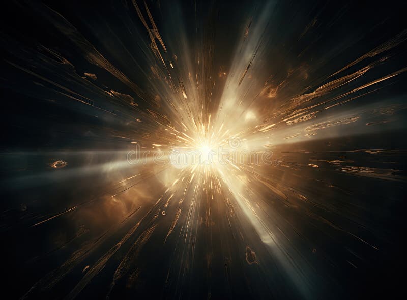 Star Flare with Yellow Rays and Beams on Dark Background. Generated AI ...