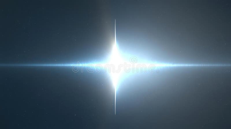 Star Flares in Night Sky and Bright Glow with Starfield Night Concept ...