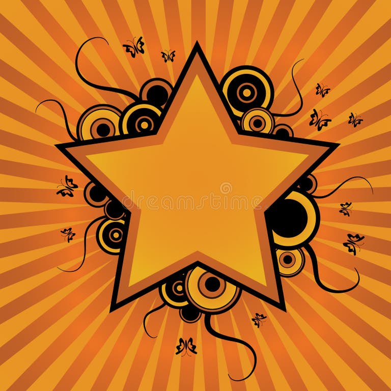 Star flower design stock vector. Illustration of curled - 9543368