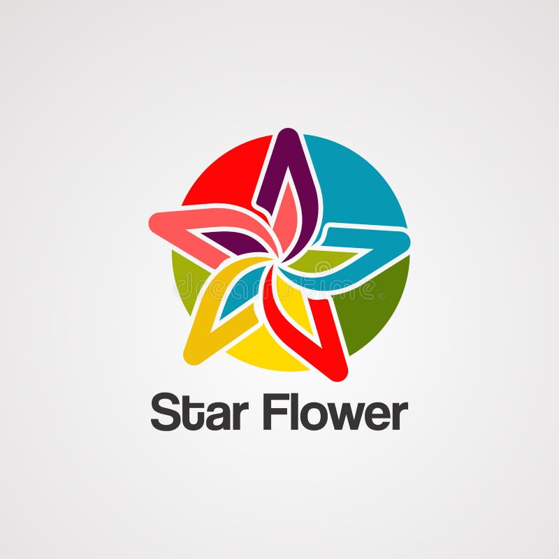 Star Flower Logo Vector,icon, Element, and Template Stock Vector ...