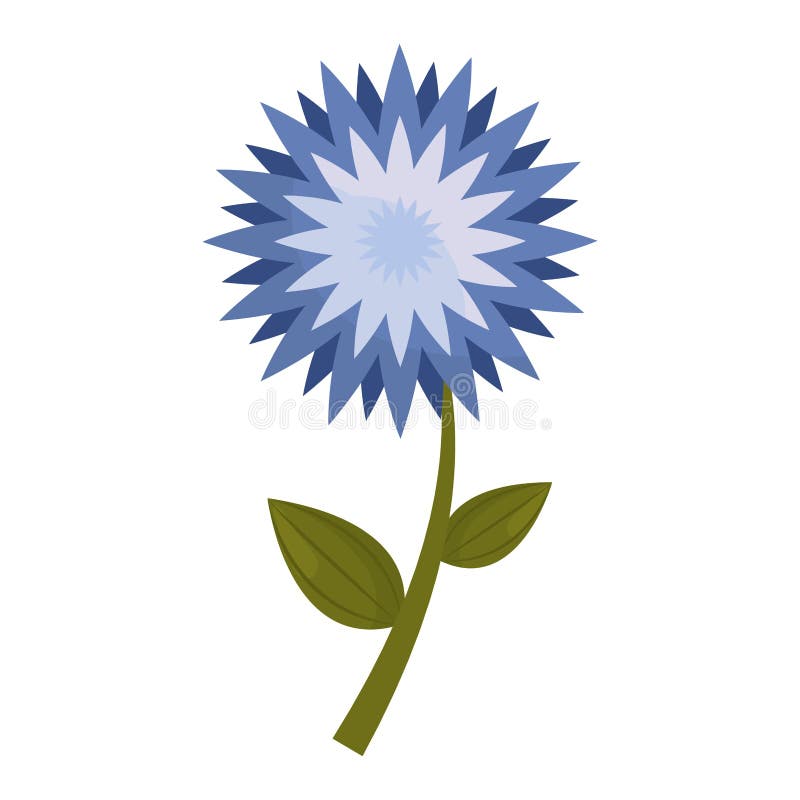 Star flower stem leaves stock illustration. Illustration of bright ...