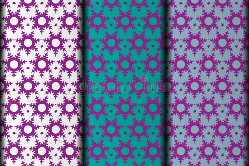 Star Flower Style Vector Eps Pattern Design. Stock Illustration - Illustration of azure ...