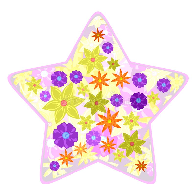 Star flowers stock vector. Illustration of environment - 19039015