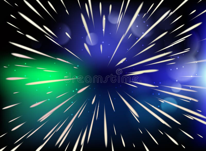 Star. Flying through the Stars at the Speed of Light Stock Vector ...