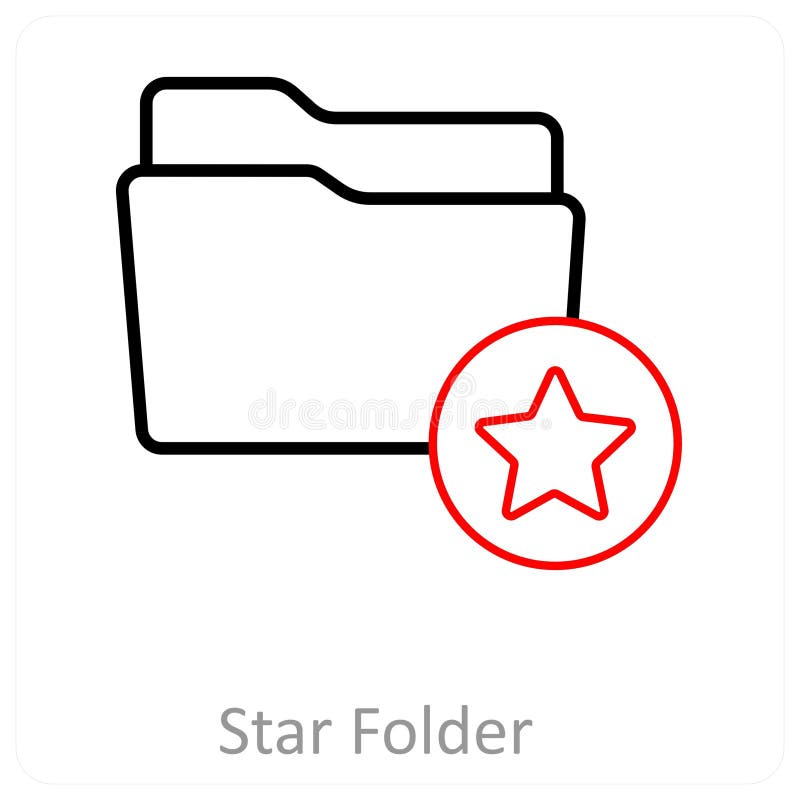 Star Folder stock vector. Illustration of design, icon - 339949056