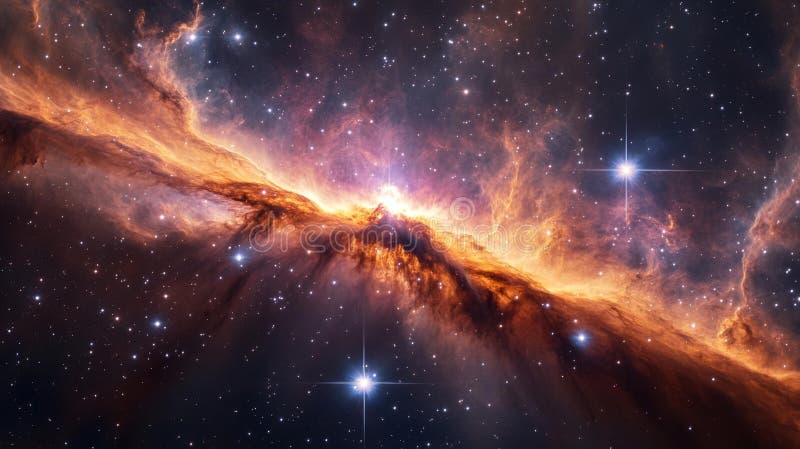 Star-forming Region in Nebula Stock Illustration - Illustration of ...