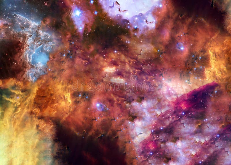 A Colourful Star Forming Region Somewhere in Deep Space Stock Image ...