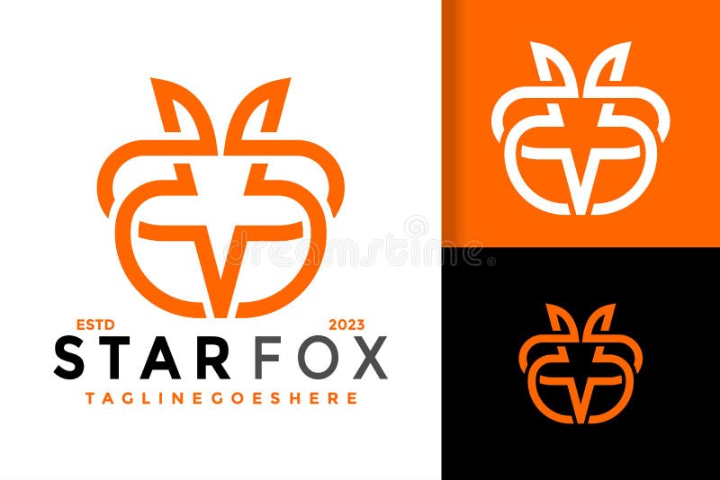 Star Fox Head Logo Logos Design Element Stock Vector Illustration ...