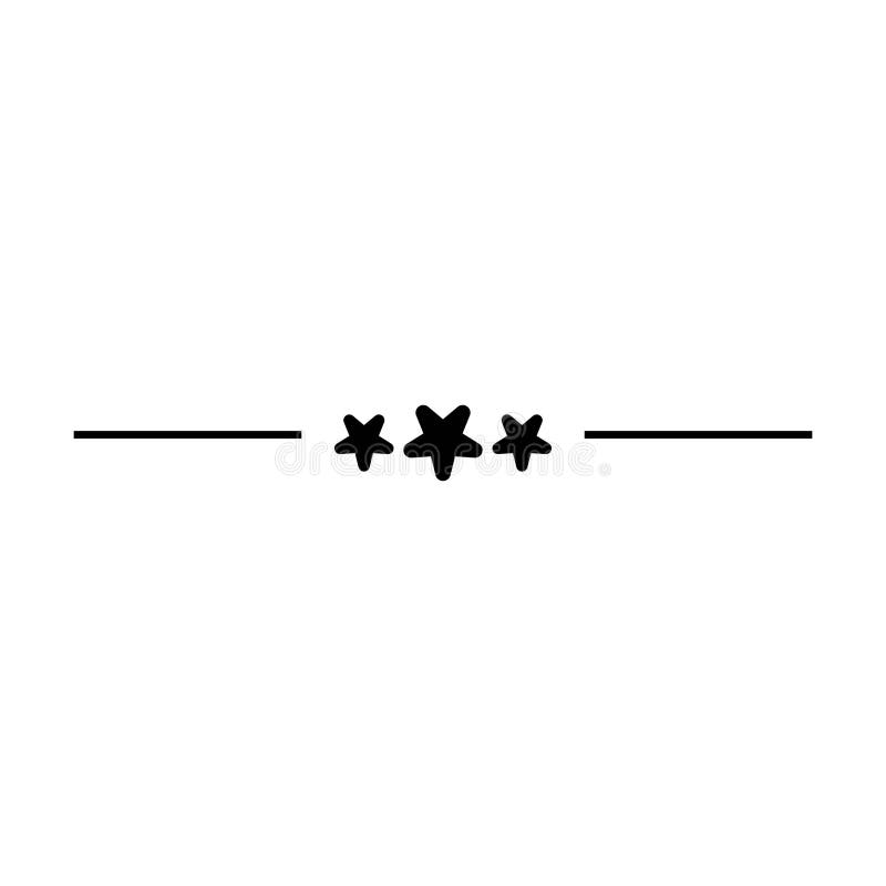 Star Frame Border Horizontal Line Shape Icon for Decorative Vintage ...