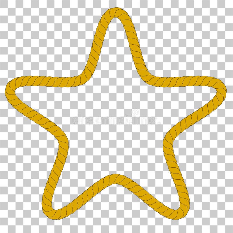 Star Frame from Brown Rope for Your Element Design, Isolated on White ...