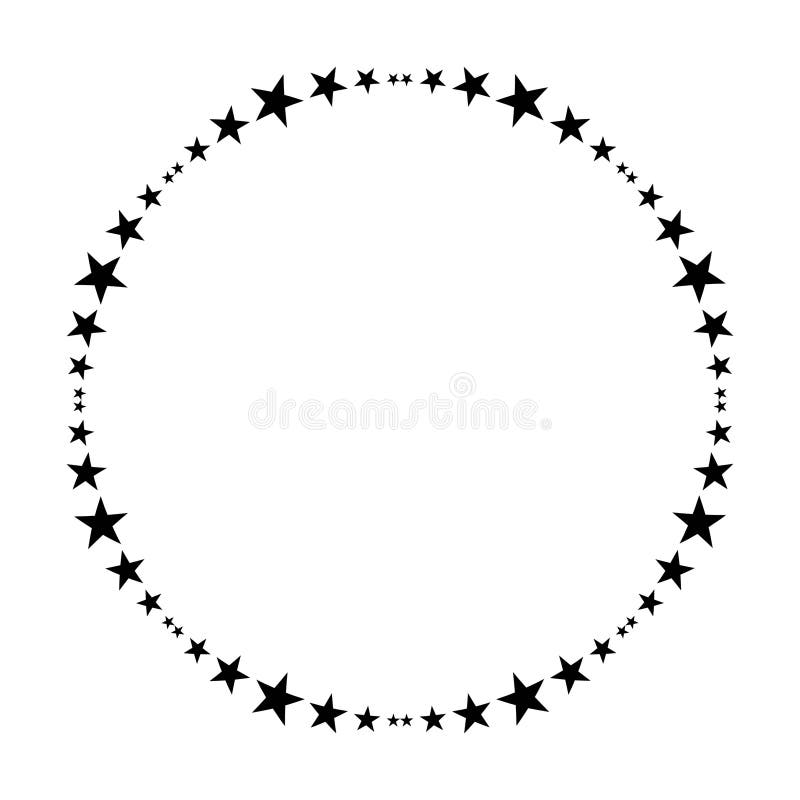 Star Frame Circle Border Shape Icon for Decorative Banner Vintage ...