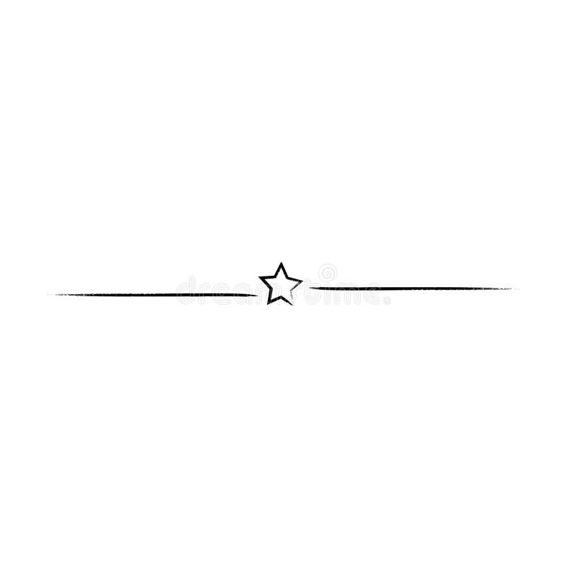 Star Frame Divider Border Horizontal Line Vector Shape Icon for ...