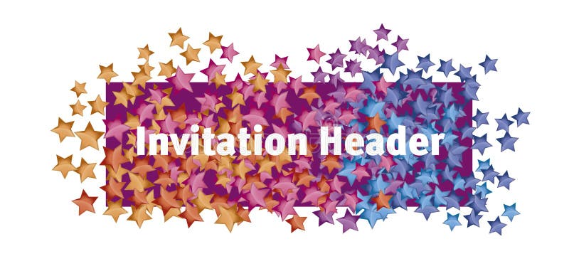 Star frame header template stock vector. Illustration of design - 67330111