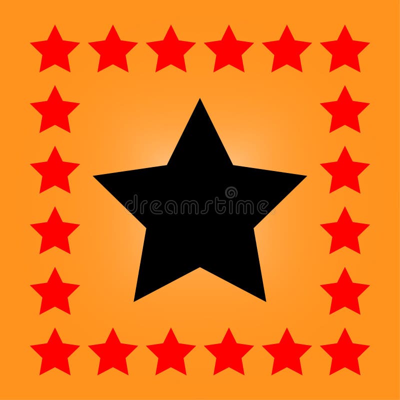 Star Frame Illustration. Black Star Symbol. Vector Awards Emblem ...
