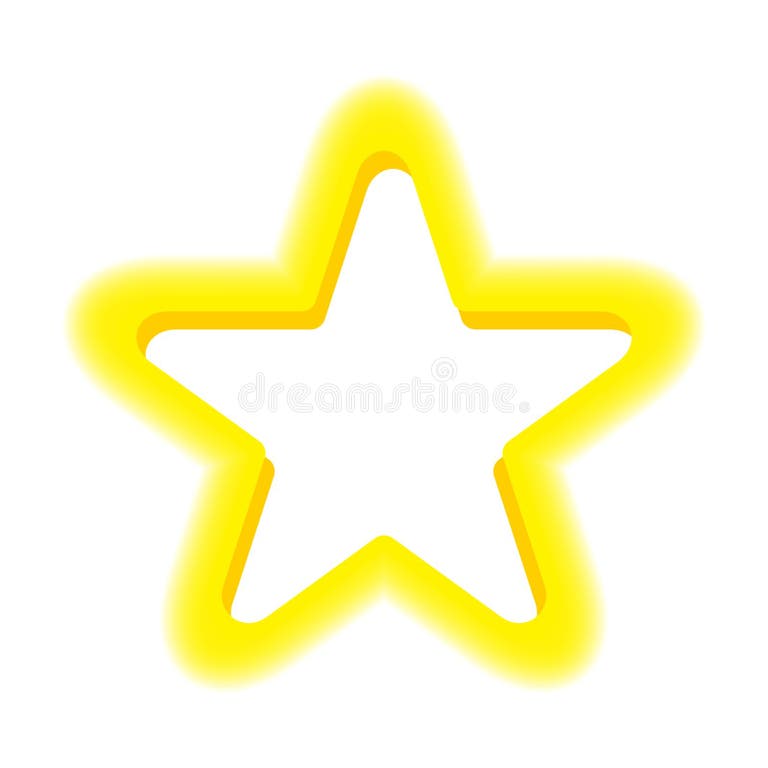Star Frame Shape Blurred Edge Yellow for Copy Space, Speech Bubble Star ...