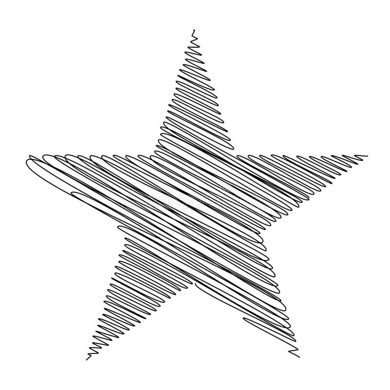 Star Freehand Drawing, Handdrawn Scribble, Doodle, Sketch Shape Stock ...