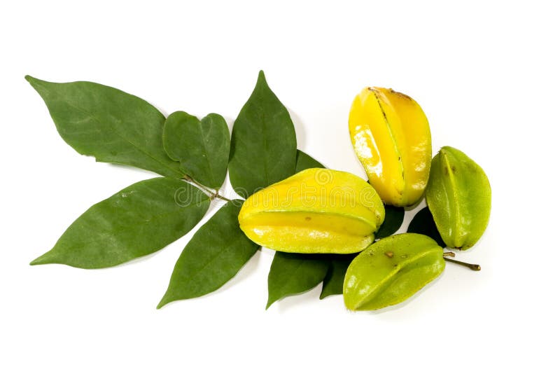 Star Fruit White Background in Studio Stock Photo - Image of freshness ...