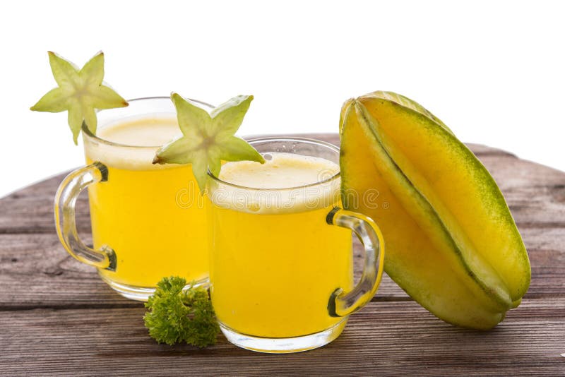 Star Fruit and Honey Mix Smoothie Stock Image - Image of calorie, honey ...