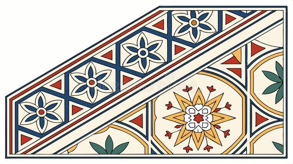 Star Geometric Tile Border Vector, Pattern for Decorative Edges and ...