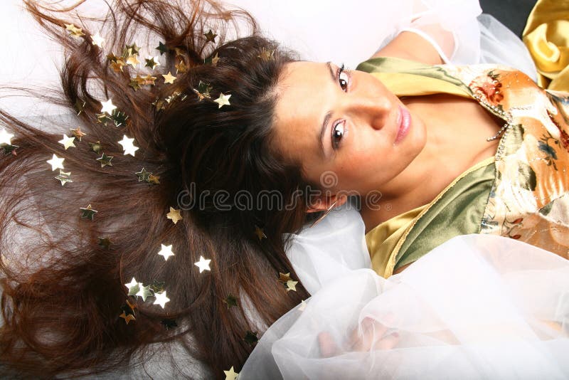 Star girl stock image. Image of feminine, skin, lady, curls - 4404935