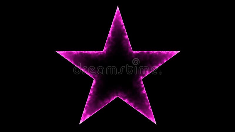 Star 004 - Glow Neon Colorful - Black Background Stock Illustration ...