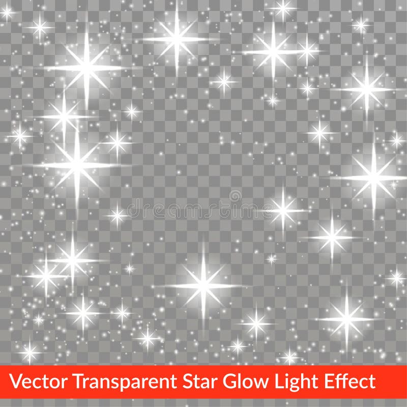 Star Glow Sparkling Light Effect Over Checkered Backgro Stock Vector ...