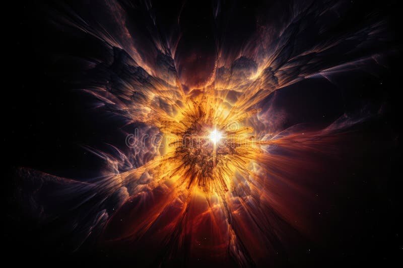 A Star Going Supernova, with the Explosion Visible in the Corona Stock ...