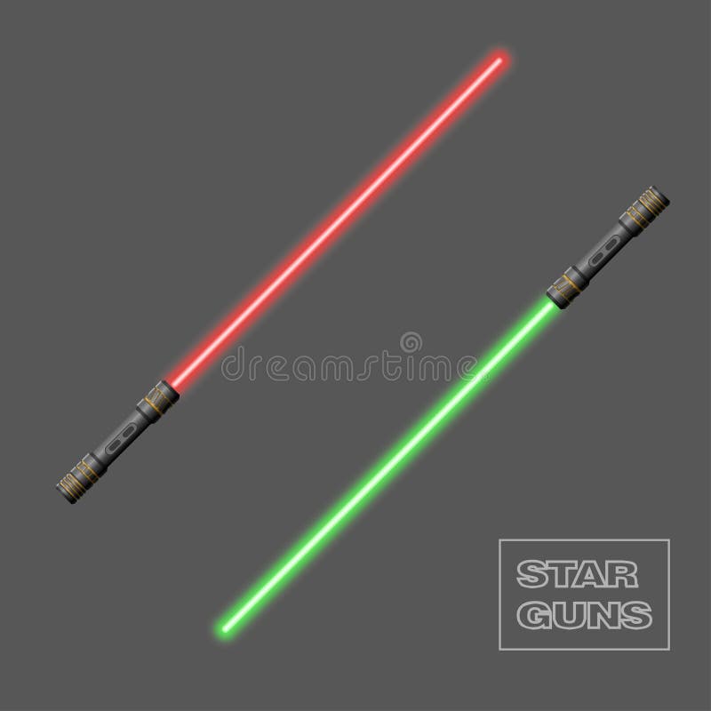 Star Guns. Video Game Weapon. Virtual Reality Device Stock Vector ...