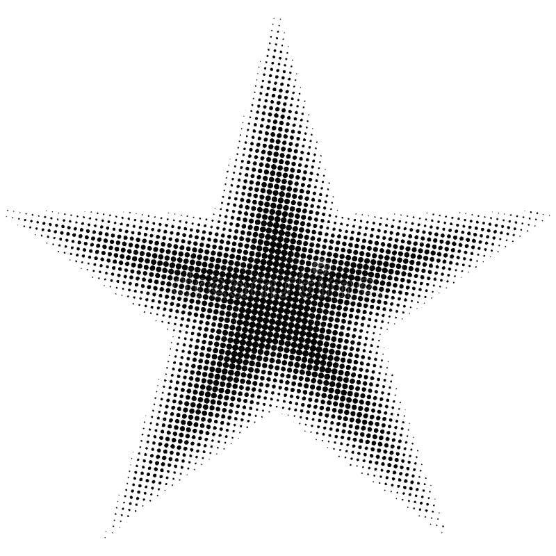 Star Halftone Effect, Vector Pentagonal Star for Pop Art Comic Design ...