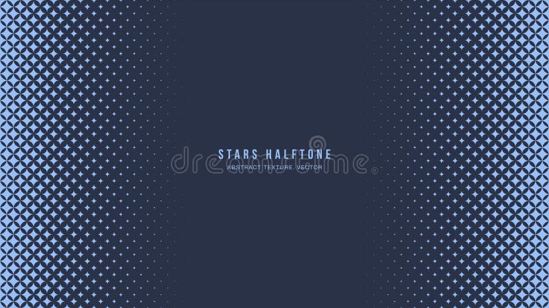 Star Halftone Geometric Pattern Vector Horizontal Frame Blue Abstract ...
