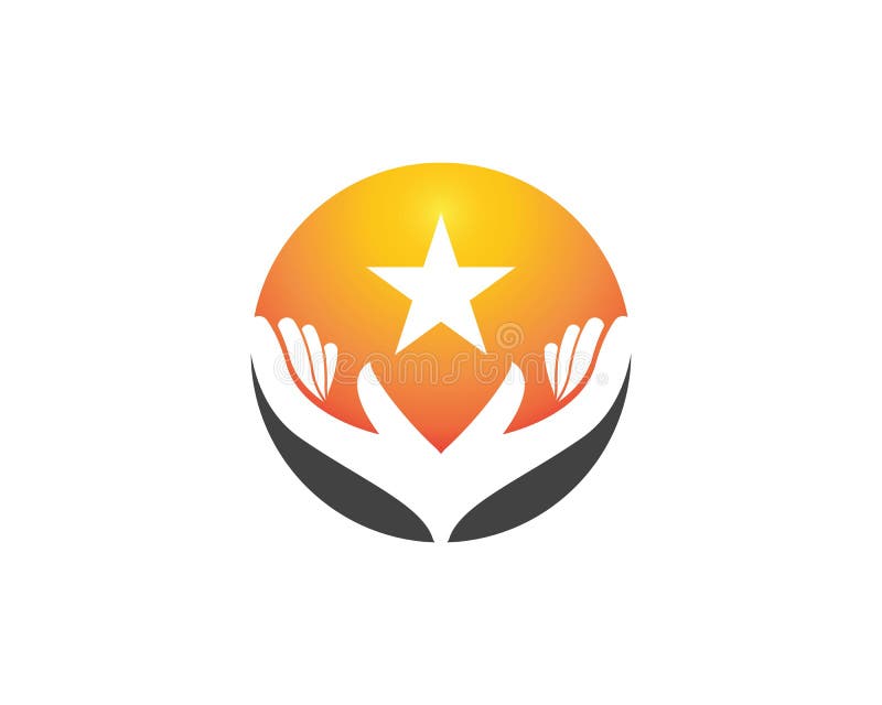 Star Hand Logo Design Template Stock Vector - Illustration of parallel ...