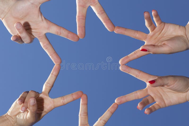 Star from hands stock photo. Image of group, friends - 20850208