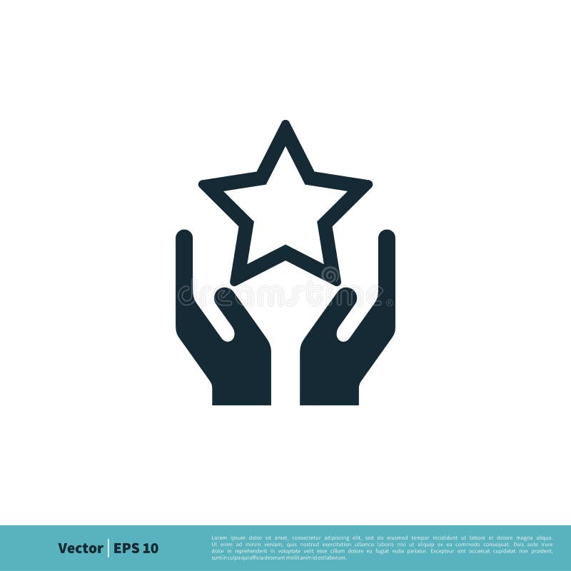 Star and Hands Holding Icon Vector Logo Template Illustration Design ...