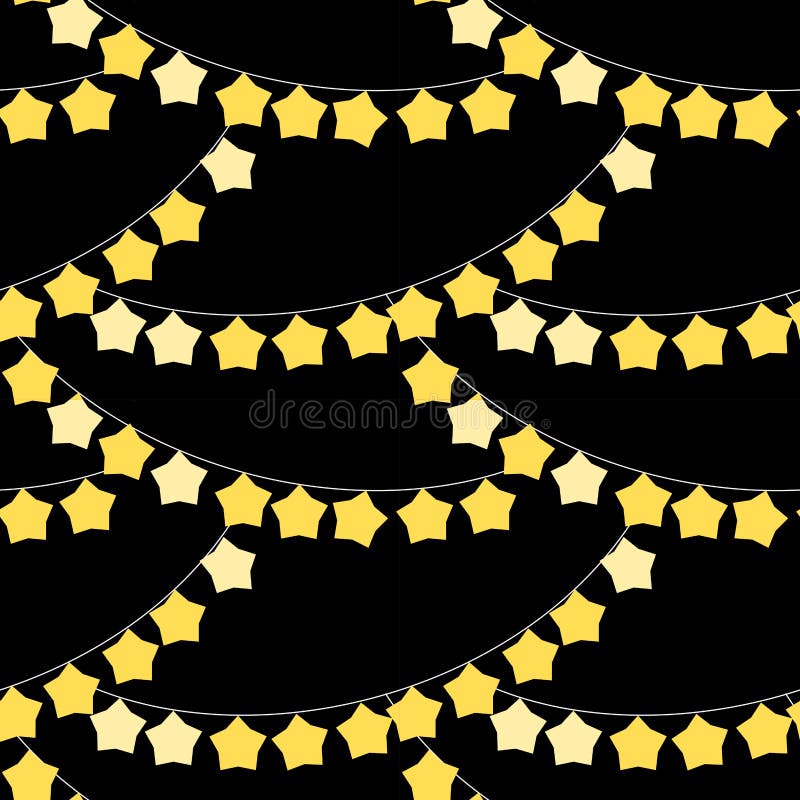 Star is Hanging on the Rope Seamless Pattern . Stock Vector ...