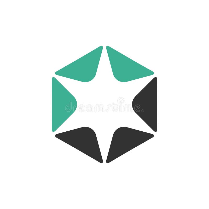 Star in Hexagon Shape Logo Template Illustration Design. Vector EPS 10 ...
