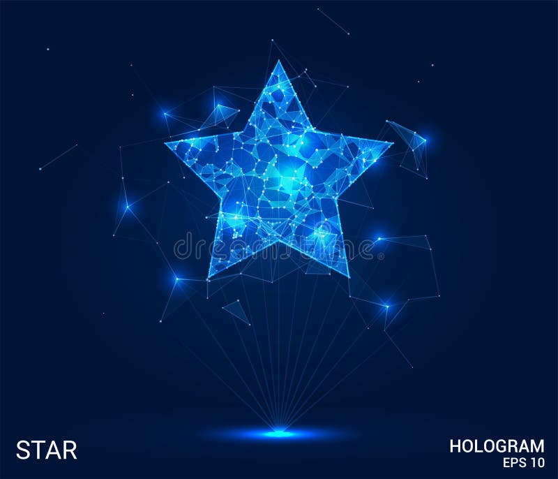 Star. Low-poly Element for Design. Grid Structure Stock Vector ...