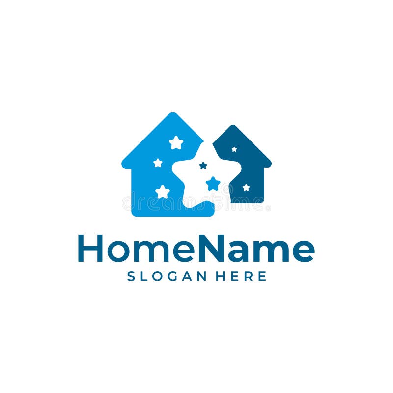Star Home Logo Illustration Template. House Star Logo Design Concept ...
