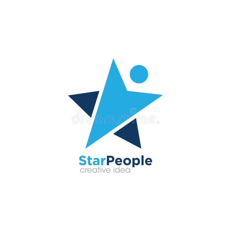 Star Human Creative Concept Logo Design Template Stock Vector ...