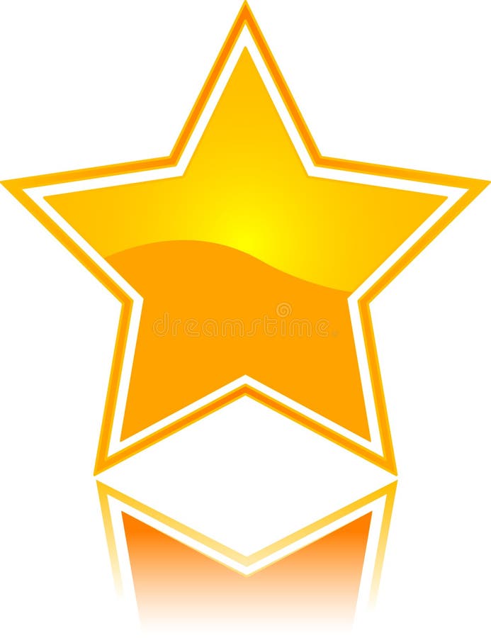 Star Icon stock vector. Illustration of orange, star, button - 7207689